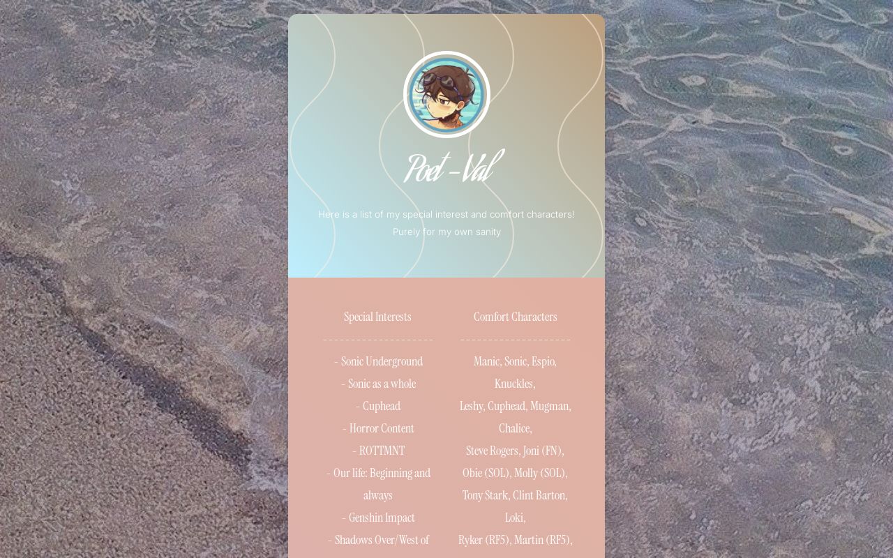 Poets Special Interests